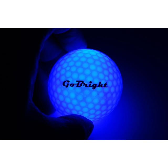 GoBright Blue LED Light Up Golf Balls - Ultra Bright Glow In the Dark ...