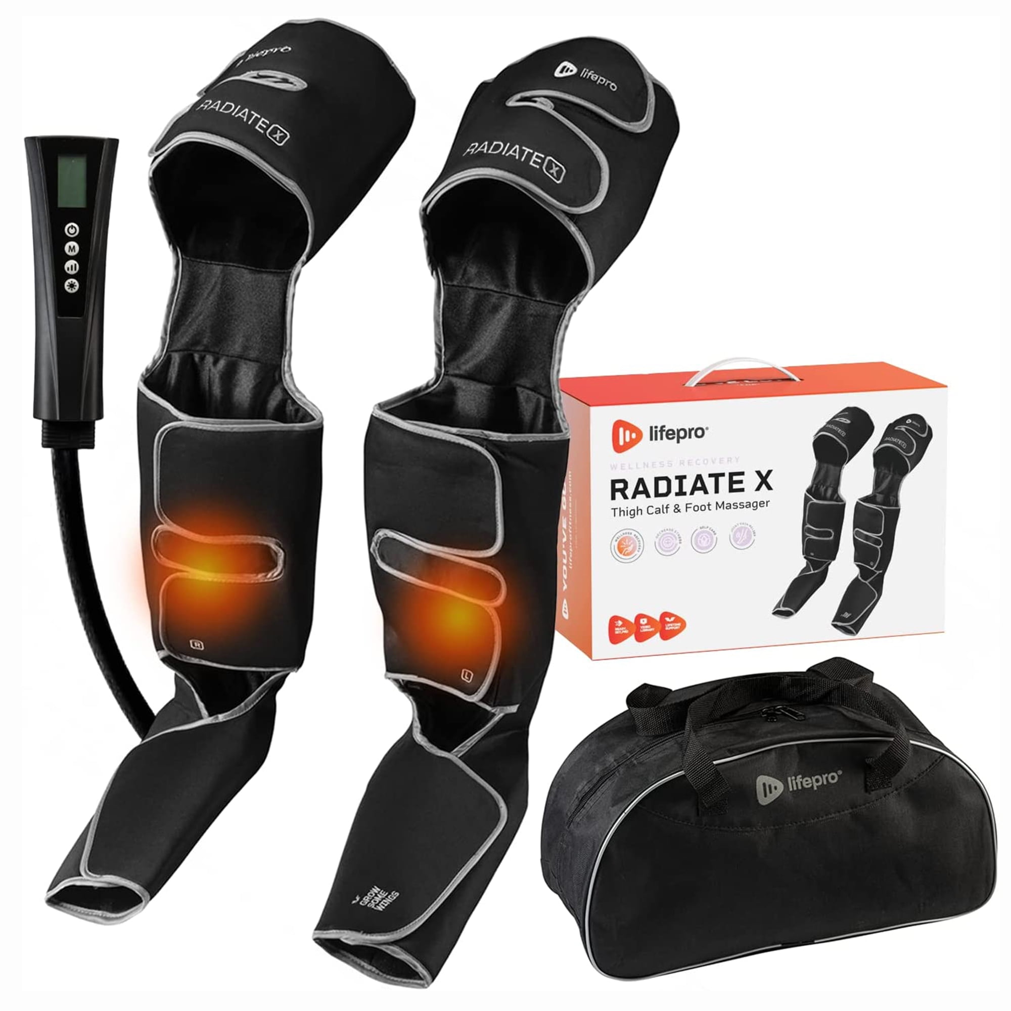 Lifepro Radiate X Heated Foot Massager Leg Compression Machine ...