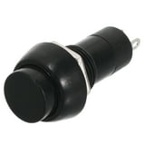 5x Black Push Button ON/OFF Bolt-On Switch Latching Round Circle Car DC ...