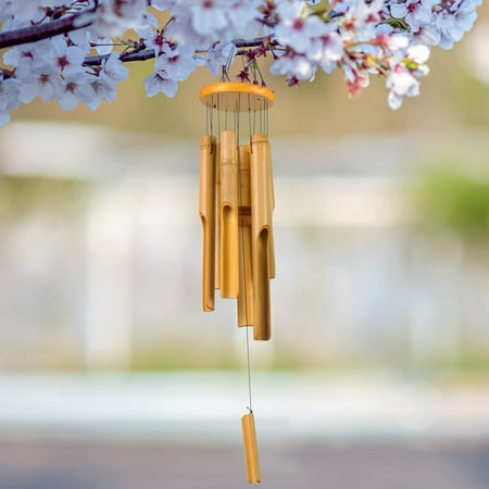 KCSD Bamboo Wind Chimes Large for OuKCSDide Deep Tone, Memorial Wind Chimes for Patio Garden ...