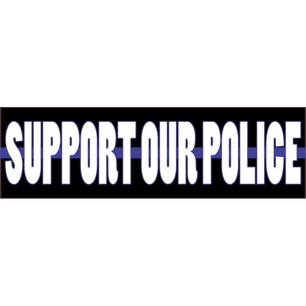 10in x 3in Support Our Police Car Bumper Sticker Truck Window Vinyl ...