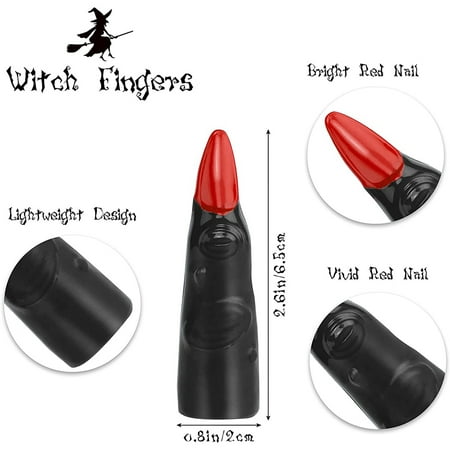 50 Pcs Colorful Witch Fingers for Reading Plastic Fingers Witch Fingers ...