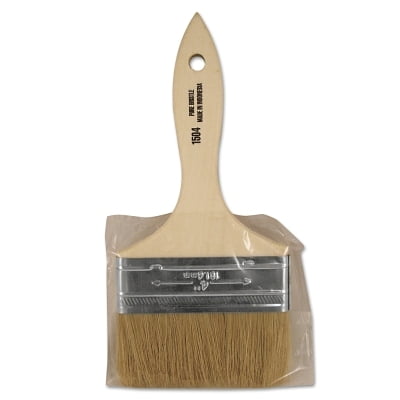 White Chinese Bristle Paint Brush, 3/8 In Thick, 4 In X Wide, Wood ...