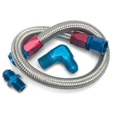 Edelbrock 8124 Braided Stainless Fuel Line Kit - Walmart.com