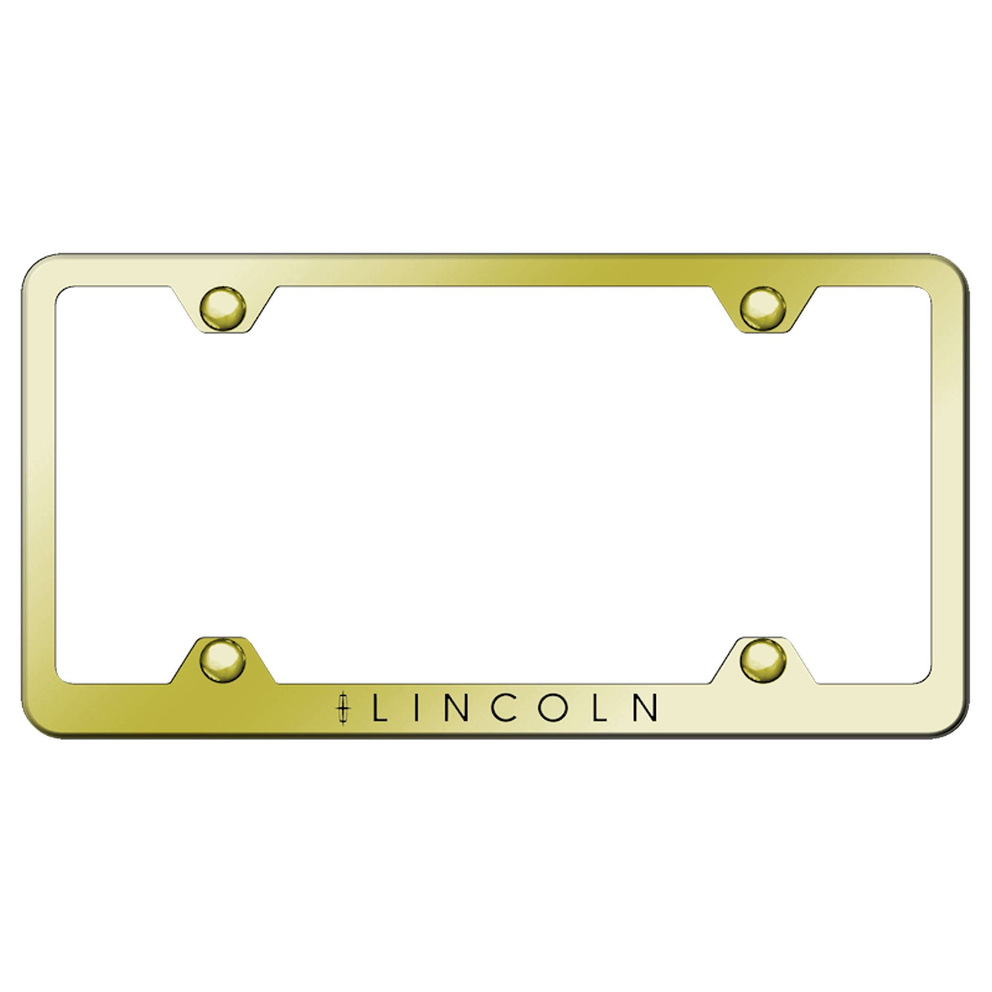 Lincoln Laser Etched Logo Stainless Steel Wide Body License Plate Frame ...