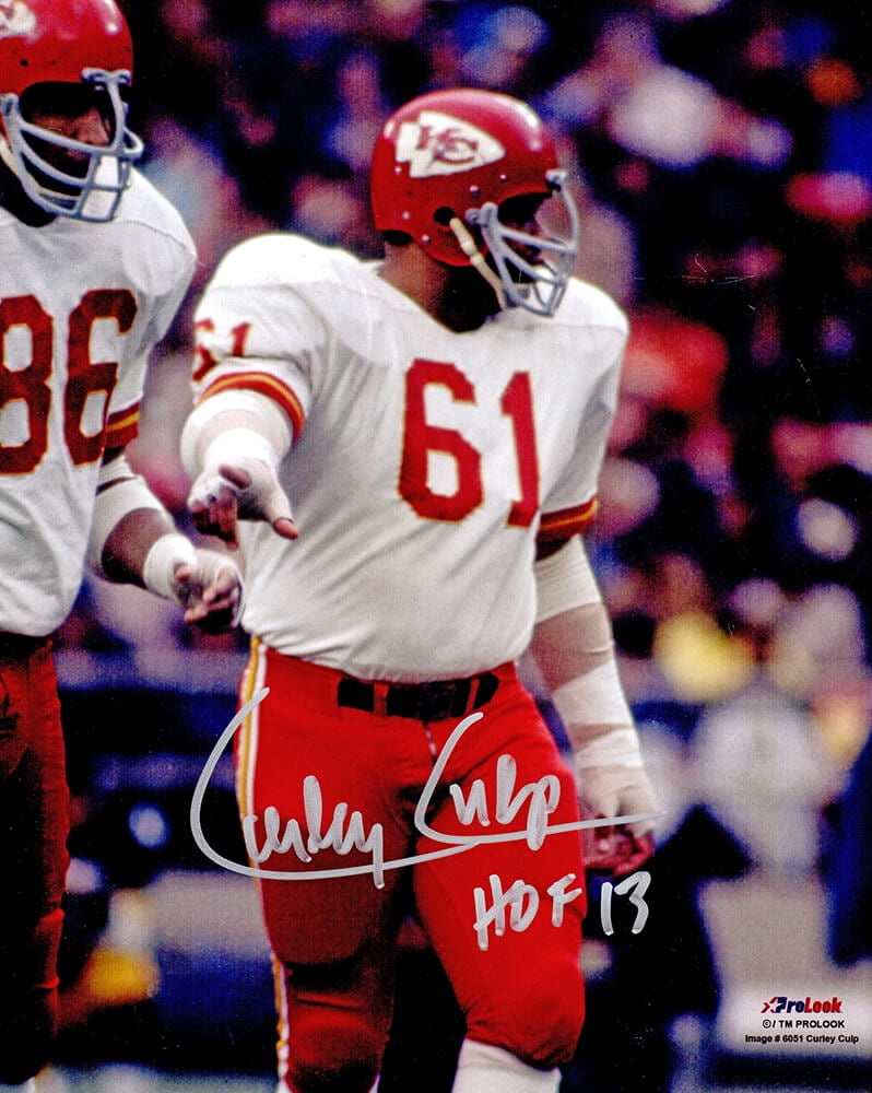 Curley Culp Signed Kansas City Chiefs White Jersey Action 8x10 Photo w ...