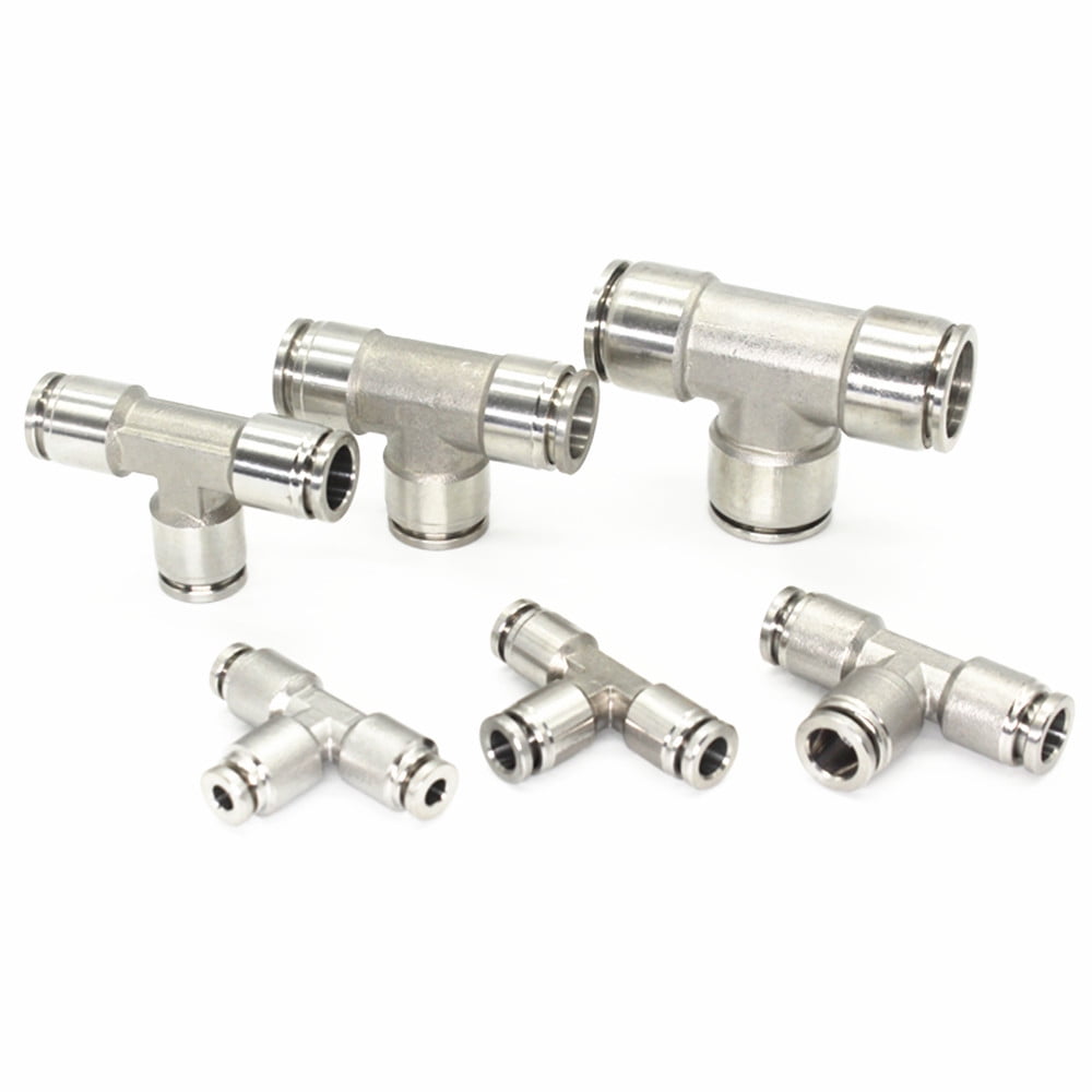 4/6 / 8/10/12/14 / 16mm TEE 3 WAY SPLITRATE Pneumatic 304 Acero ...