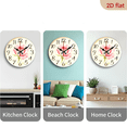 2D Flat 1pc Watercolor Rose Art Wooden Clock - 10 Inch Round Wall Clock ...