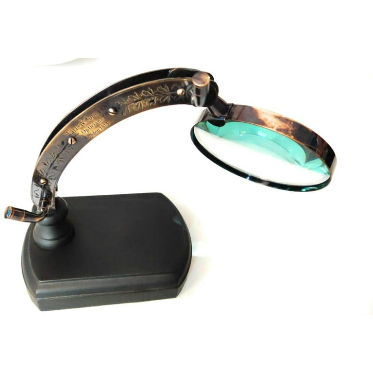Antique Magnifying Glass On Stand