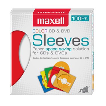 Maxell, MAX190150, CD/DVD Keeper Sleeves - Clear (50 Pack), 50, Clear ...