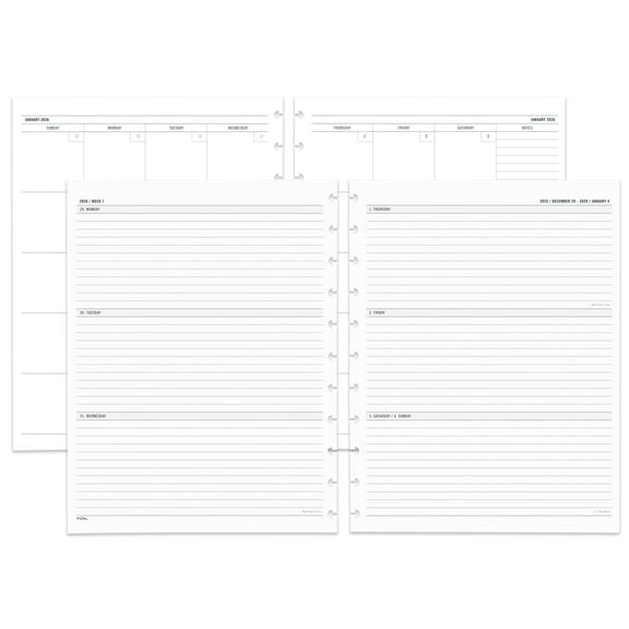 Colaxi 6 Loose Leaf Paper, A6 Binder Planner Insert, A6 Refill Paper ...