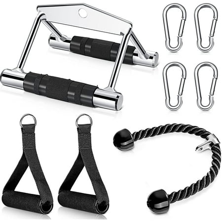 Xizioo Gym Cable Attachments, 8 Pieces Combo Triceps Pull Down Cable ...
