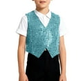 Gbsyewxs Boys Tshirts V Neck Sleeveless Sparkly Sequins Vest Tops Dance ...