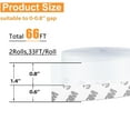 FullPetMoon Silicone Seal Strip - 35mm,2pack 66 FT Weather Stripping ...