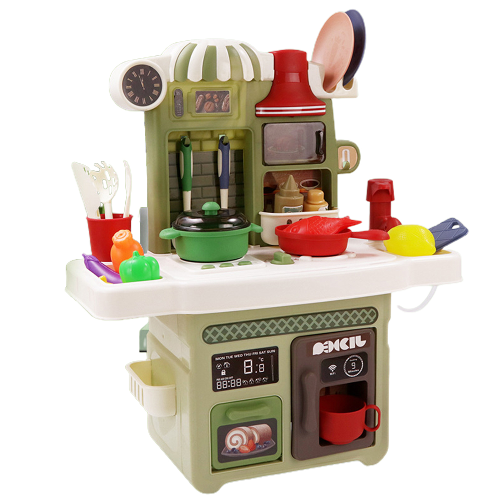 Temacd 23Pcs Children Play House Tableware with Light Music Kitchen Toy ...