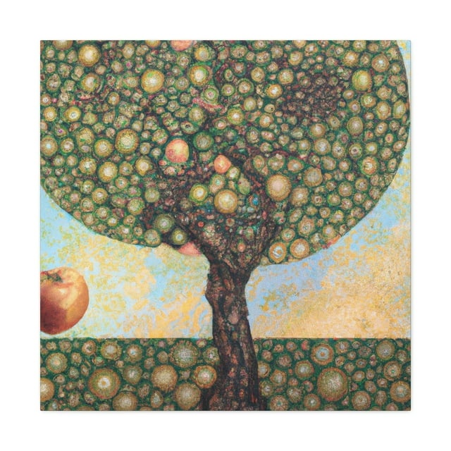 Apple Tree Pointillism - Canvas - Walmart.com