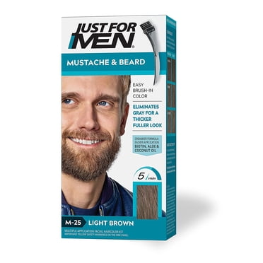 Just For Men Mustache & Beard, Beard Dye for Men with Brush Included ...