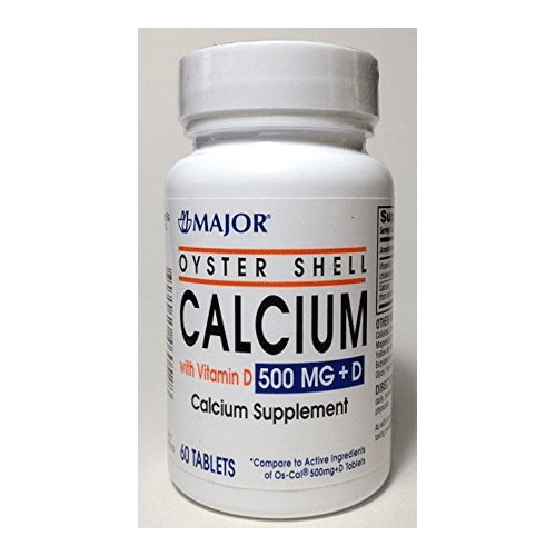 Oyster Shell Calcium 500 mg With Vitamin D 200 IU (Pack of 3) - Walmart.com