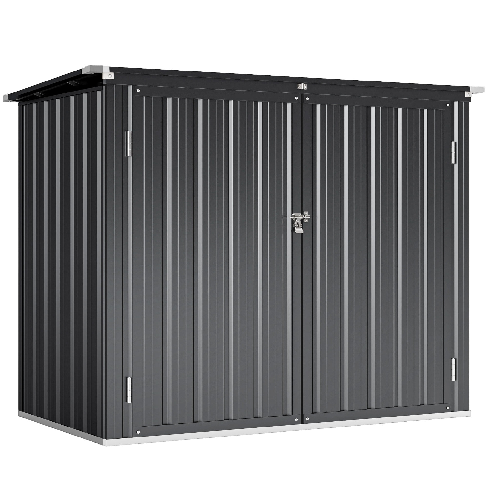 Click here for Outsunny Lockable Outdoor Trash Can Storage Shed F... prices