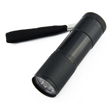 Mini 9 LED Flashlight 4.5V Purple Light Battery Powered Currency ...