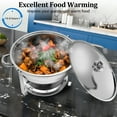 2 Pack 5 QT Round Chafing Dishes for Buffet, Stainless Steel Chafing ...