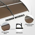 40x40 Inch Polycarbonate Window Door Awning Canopy UPF 50 Plus UV Rain ...