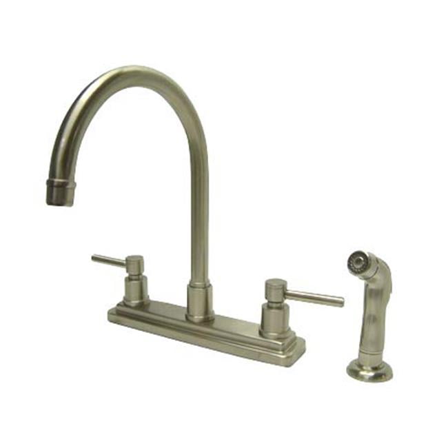 8 Inch Center Kitchen Faucet With Side Sprayer - Satin Nickel - Walmart ...