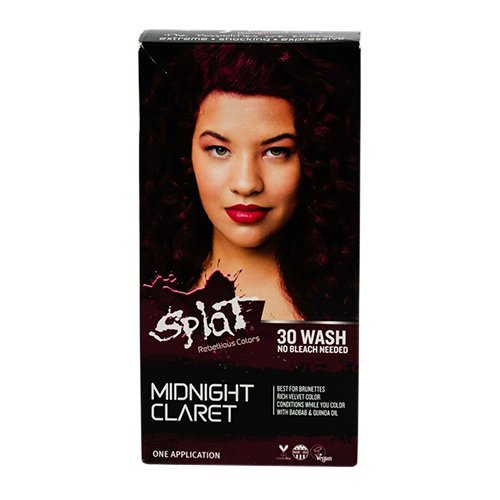 Splat Rebellious Colors No Bleach Needed Hair Color Kit, MIDNIGHT ...