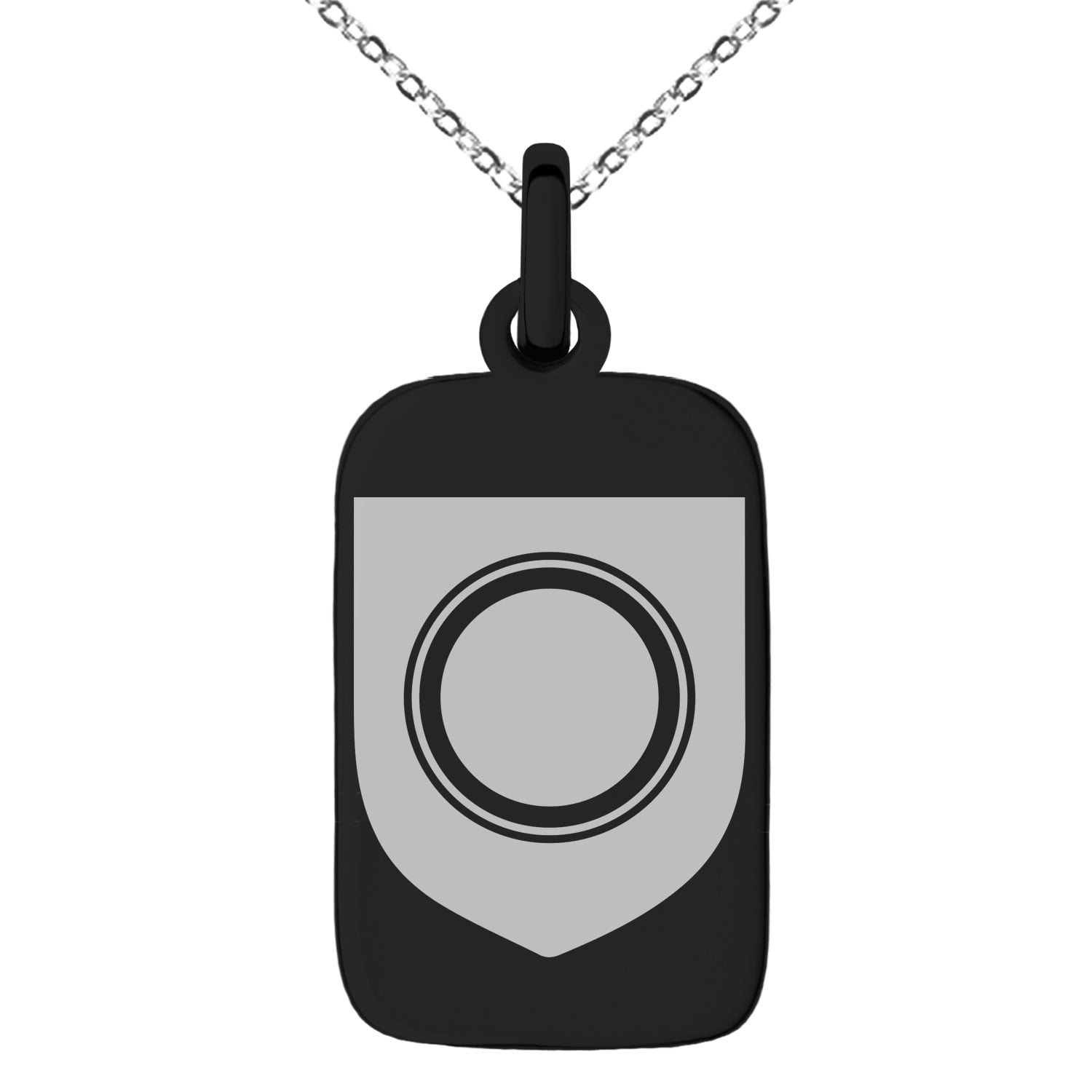 Stainless Steel Annulet Fidelity Coat of Arms Shield Engraved Small ...