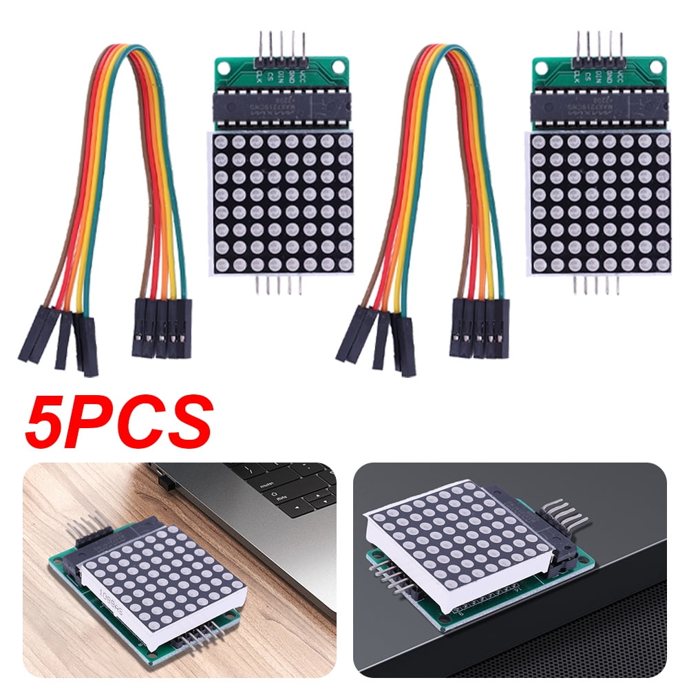 MAX7219 Dot LED Matrix Module MCU Control Module 8x8 Entrada Cátodo ...