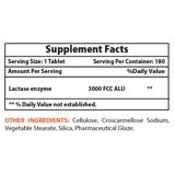 Nova Nutritions Lactase Enzyme 3000 FCC ALU Tablets, 180 Ct - Walmart.com