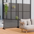MAYEERTY 3 Panels Outdoor Privacy Screen, Metal Decorative Privacy ...