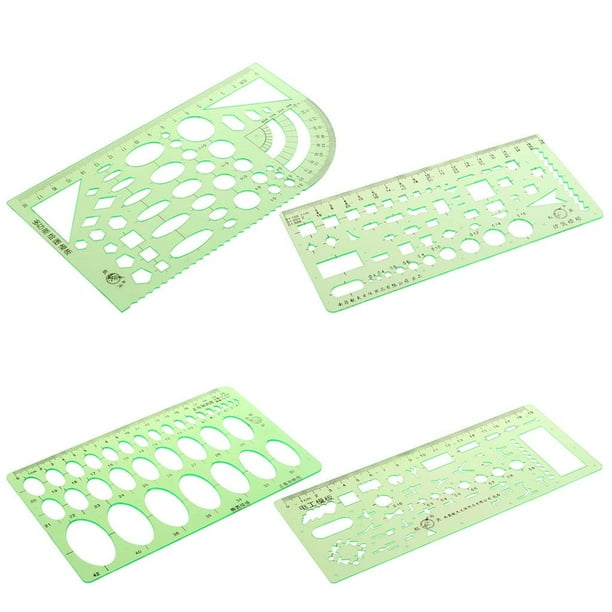 Useful Shape Drawing Number Alphabet Template Ruler Measuring Drafting ...