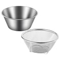 304 Stainless Steel Fine Mesh Colander Set, Removable Mesh Strainer ...