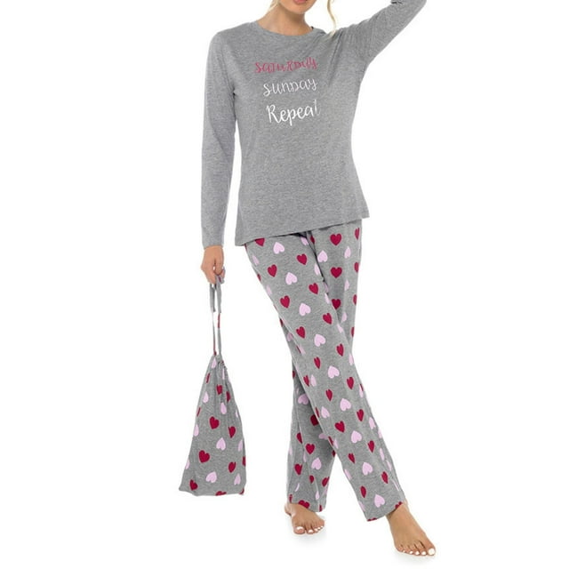 Womens Pajama Set Cosy & Soft Ladies Pajamas Loungewear Nightwear PJ ...