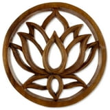 THE JOY TREE Lotus Flower Wall Art Wood Wall Sculpture -Hanging Hand ...