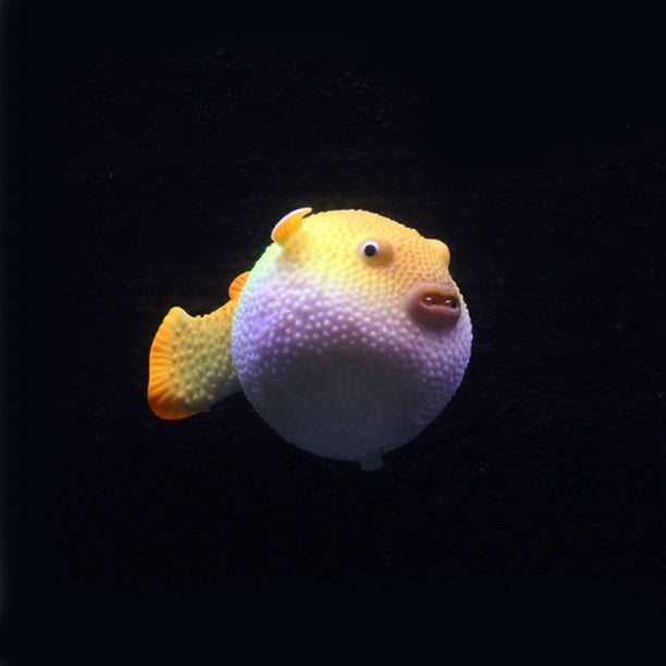 Landscaping Small Aquarium Puffer Fluorescent Simulation Puffer Fish ...