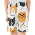 BZSMCE Adjustable Drawstring Casual Shorts With Cute Cartoon Dog ...