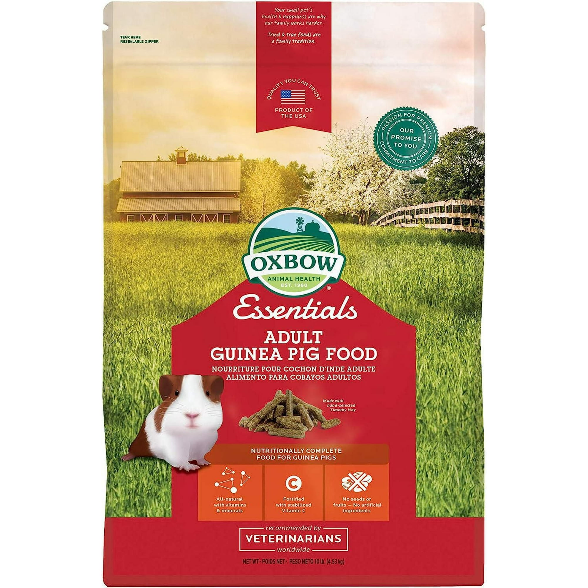 Click here for Oxbow Essentials Adult Guinea Pig Food 10 Lb prices