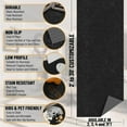 3x5 Black Area Rug - Indoor/Outdoor Non-Slip Rubberback - Walmart.com