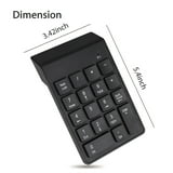 Wireless Number Pad, TSV Numeric Keypad Numpad, 18 Keys Financial ...