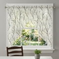 Branch Flower Sheer Curtains Swag Valances for Windows Bee Bird Bud ...