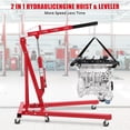 2 Ton Engine Hoist,Heavy Duty Folding Cherry Picker with Caster Wheels ...