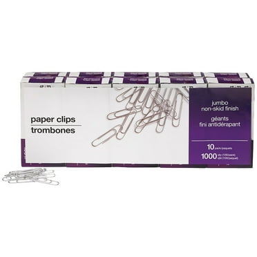 Staples Jumbo Paper Clips Nonskid 100/Box 10 Boxes/Pack (A7026606/72577 ...