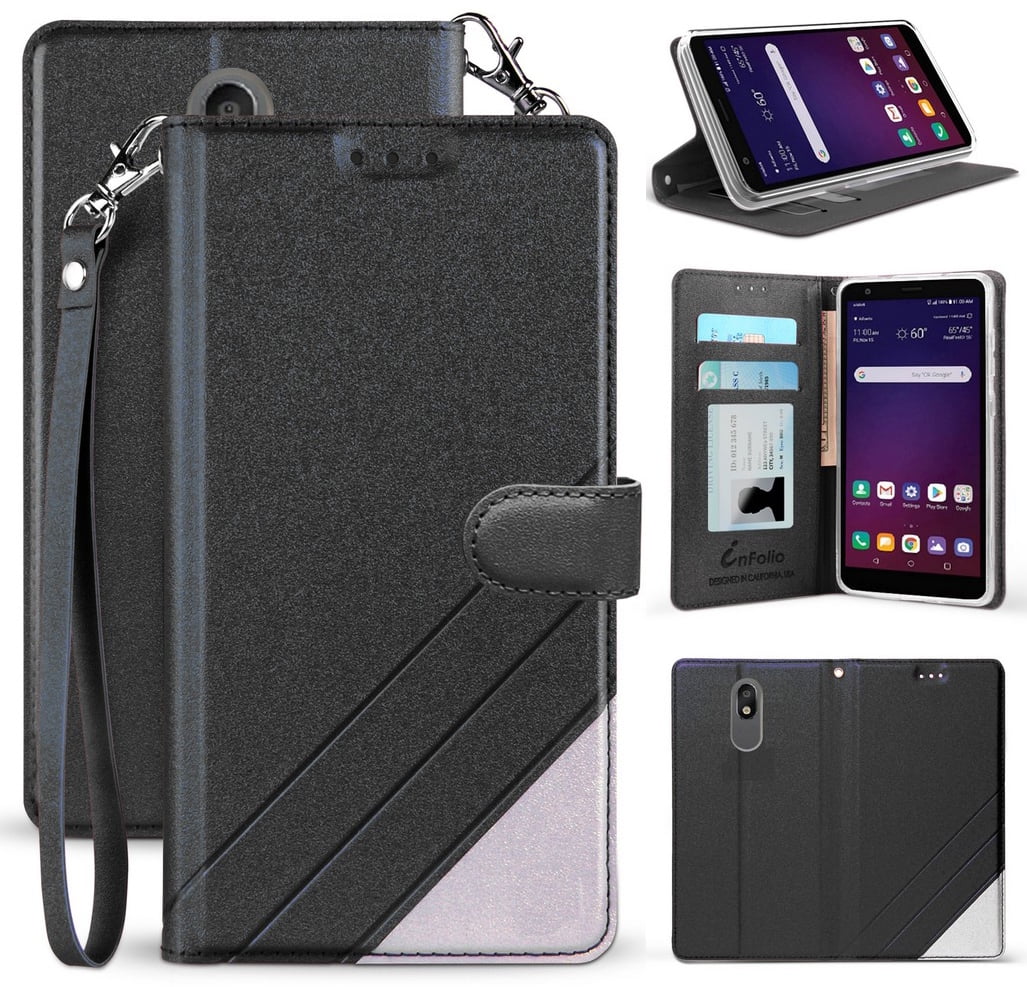 LG Escape Plus / LG K30 2019 Case, [Black] Infolio Wallet Credit Card ...
