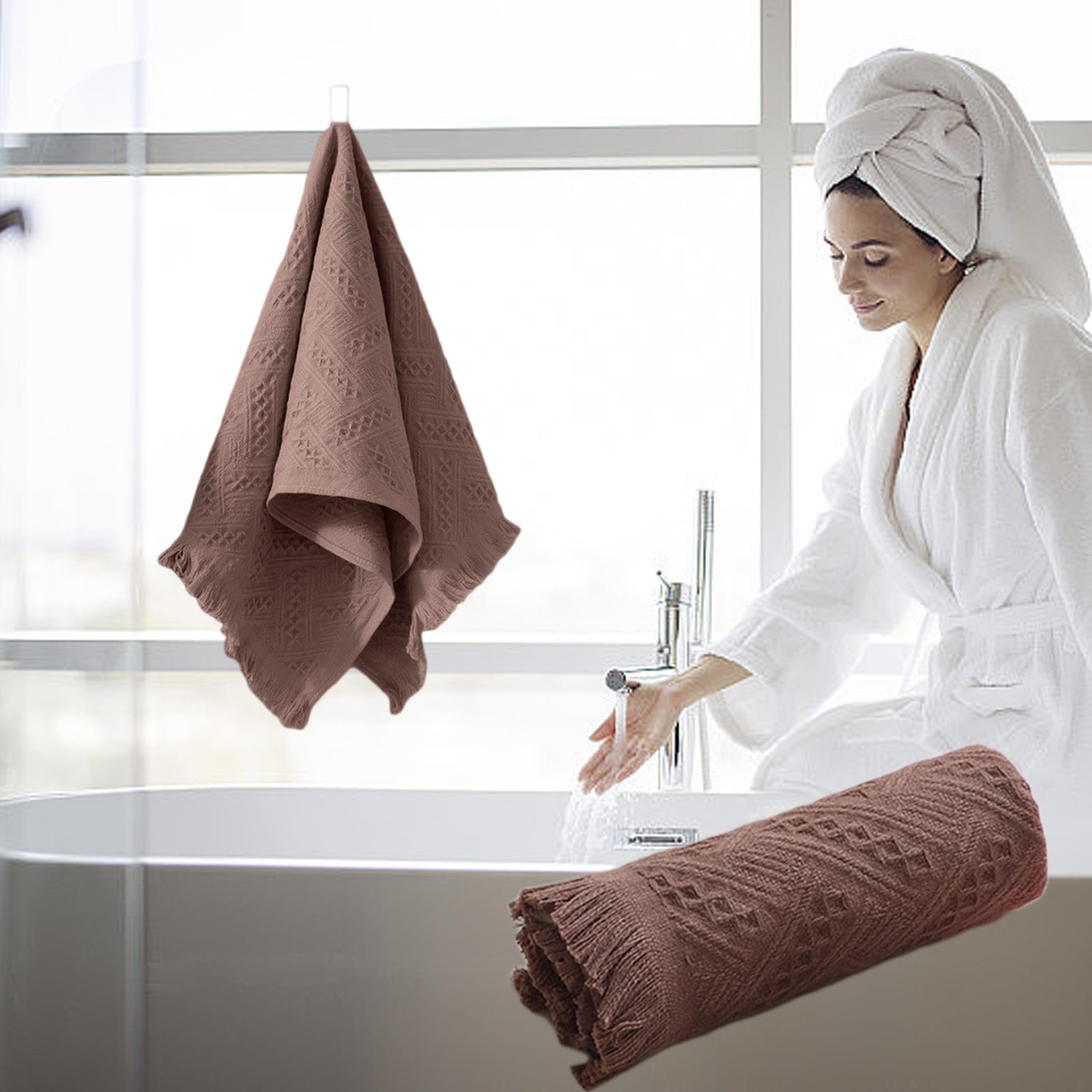 Click here for Onikri Brown Hand Towels Highly Absorbent & Soft B... prices