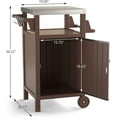 Unity XL Patio Storage Grilling Bar Cart Gallon Portable Weatherproof ...