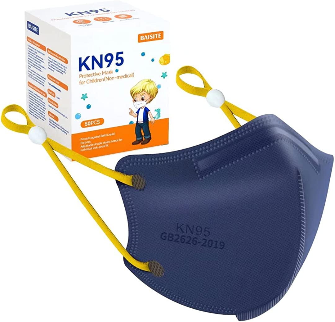 Kids KN95 Disposable Face Masks 5-Layer Breathable Safety Mask 5-Ply ...