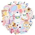 35pcs-50pcs Cartoon Stationery Stickers Daily Life Kids Stickers Food ...