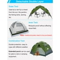 IC ICLOVER 3-4 Person Waterproof Pop Up Camping Tent, Automatic Setup ...
